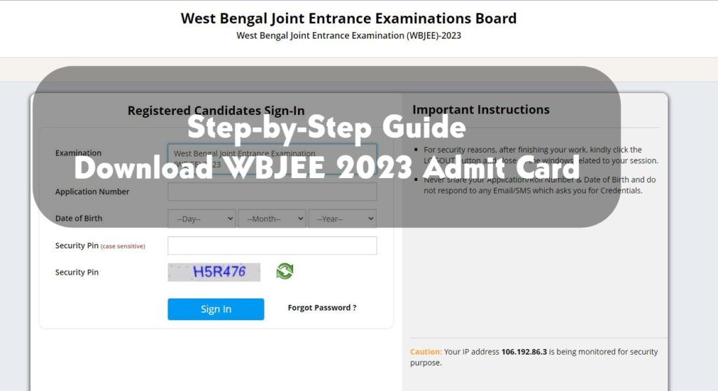 Step-by-Step Guide To Download WBJEE 2023 Admit Card - EduKraze